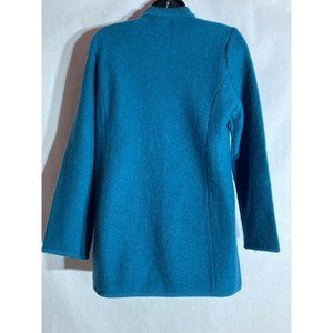 Appleseed's | Jackets & Coats | Appleseeds Womens 0 Wool Turquoise Floral Loop Blazer Jacket ...